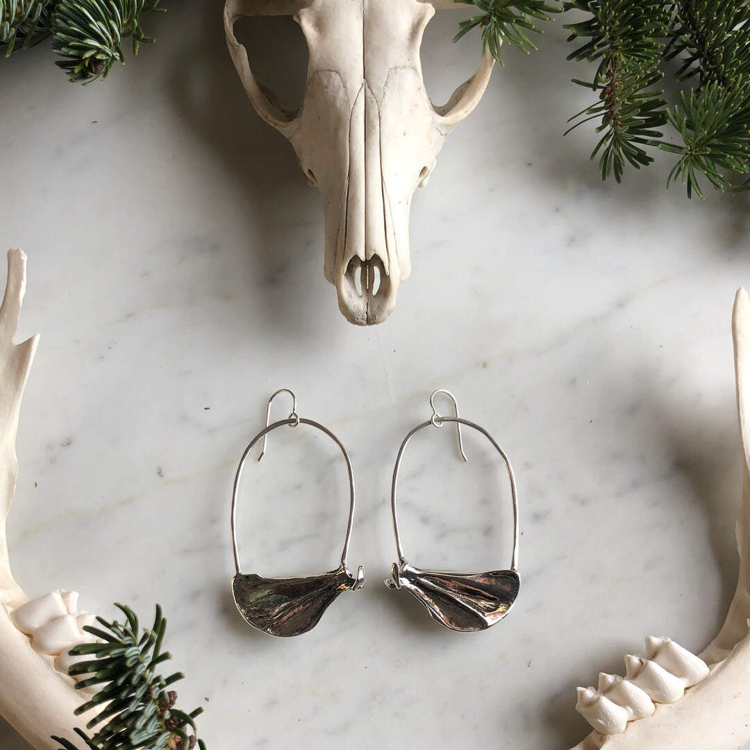 Squirrel Scapula Earrings, Bone Jewelry, Handmade, Kaya Tinsman, Little ...