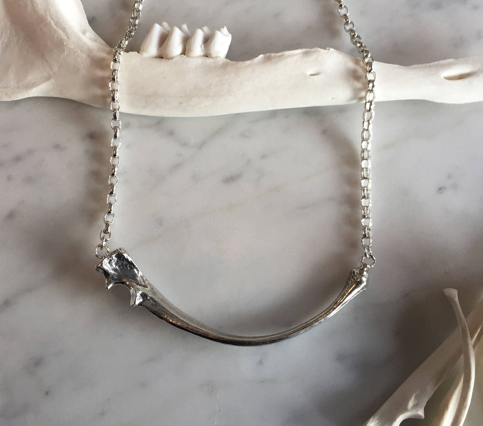 Fox Ulna Necklace Sterling Silver Necklace Little Gypsy - Etsy