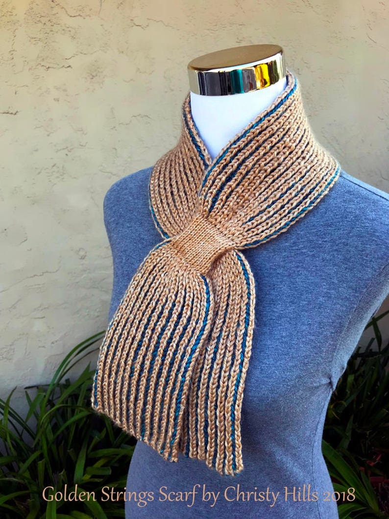 Knitting Pattern Only Golden Strings Scarf - Etsy
