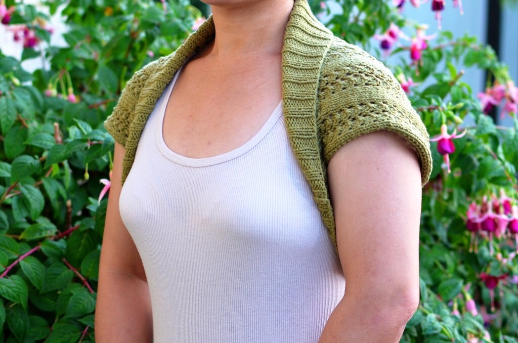 Knitting Pattern Only Diamond Rib Lace Bolero all Sizes - Etsy
