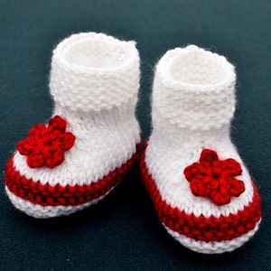 Knitting Pattern Only - Two Colors Simple Baby Booties - Etsy