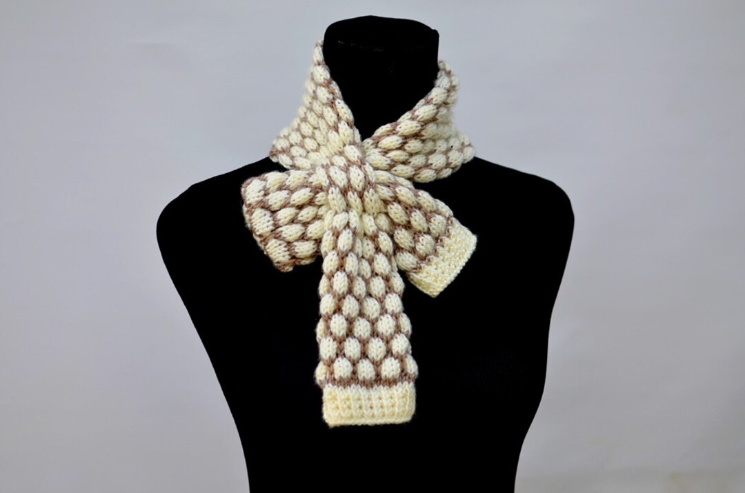 Knitting Pattern Only - Shaded Bobble Stitch Scarf - Etsy