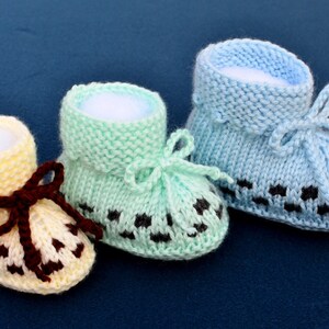 Knitting Pattern Only - Two Colors Checks Baby Booties - Etsy