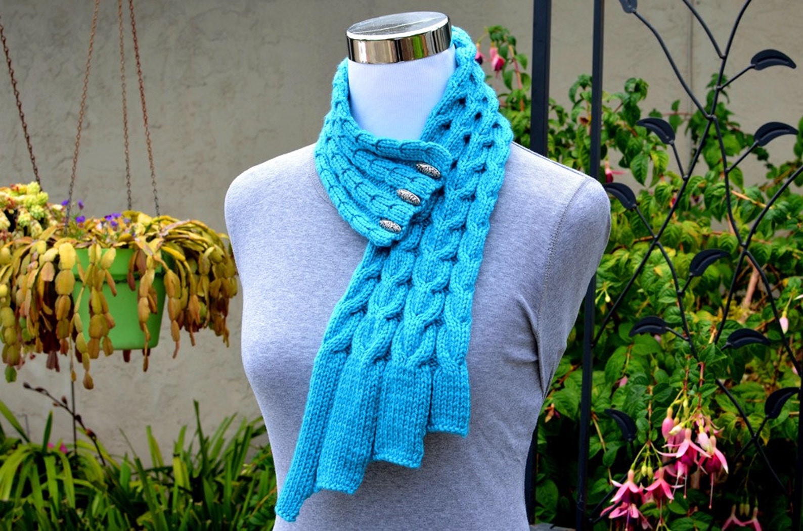 Knitting Pattern Only Waterfall Cables Scarf - Etsy