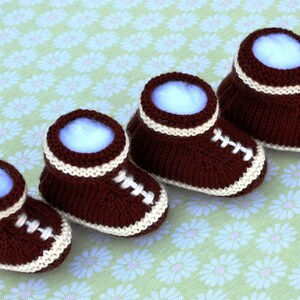 Knitting Pattern Only - Football Baby Booties - Etsy