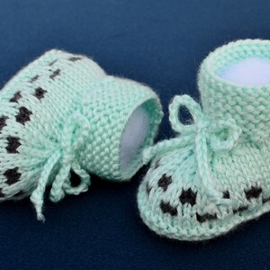 Knitting Pattern Only - Two Colors Checks Baby Booties - Etsy