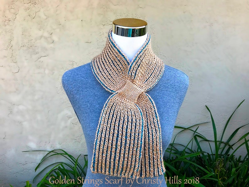 Knitting Pattern Only Golden Strings Scarf - Etsy