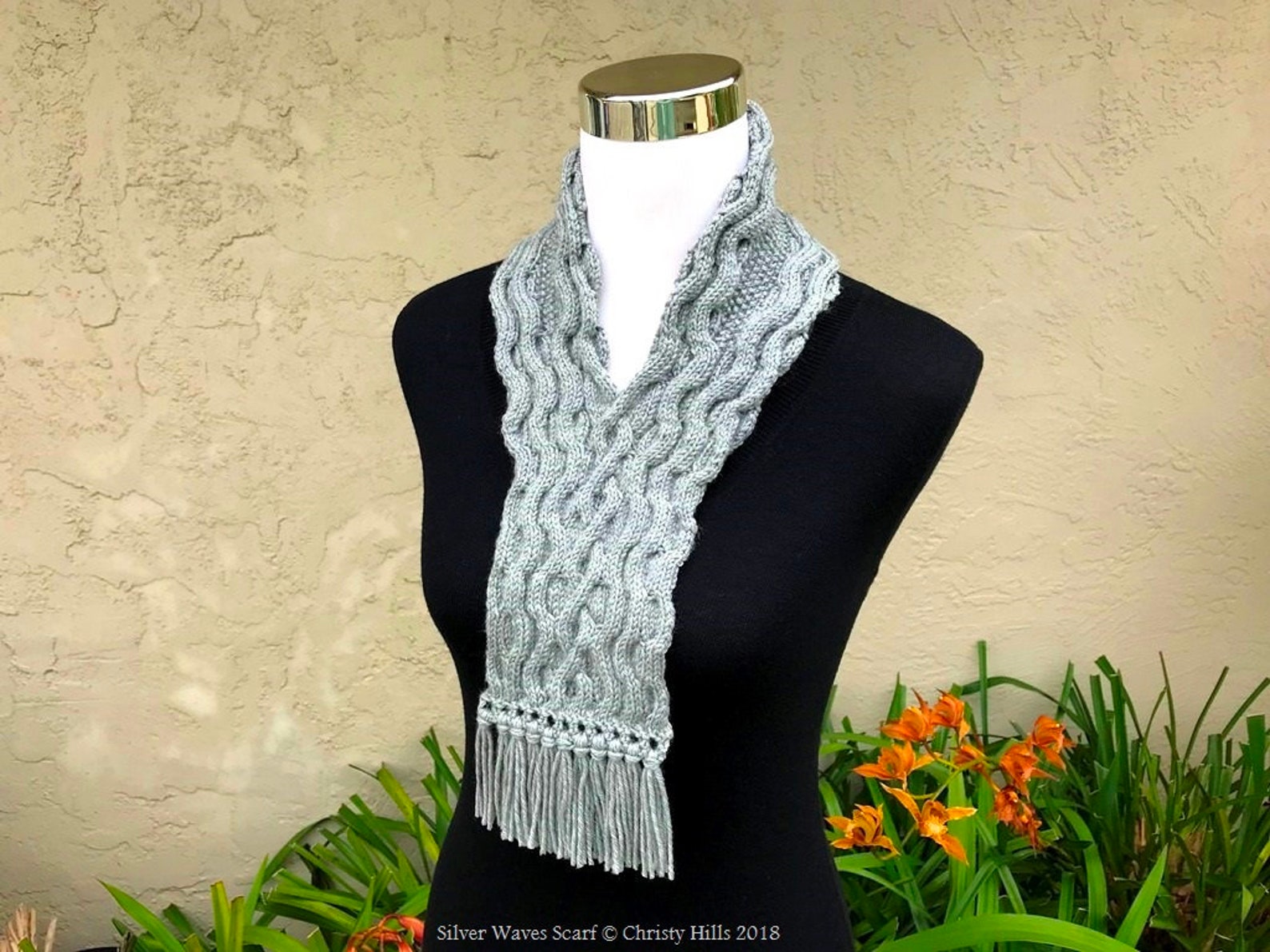 Knitting Pattern Only Silver Waves Scarf - Etsy