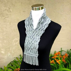 Knitting Pattern Only - Silver Waves Scarf - Etsy