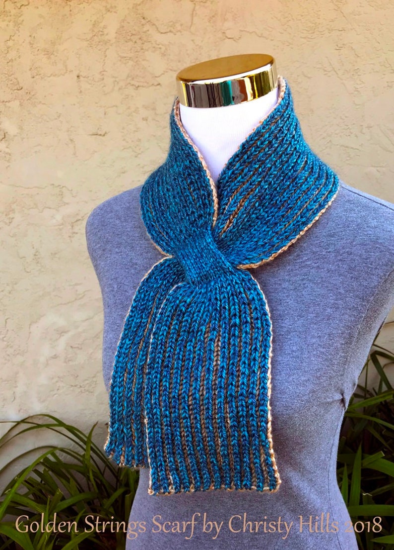 Knitting Pattern Only Golden Strings Scarf - Etsy