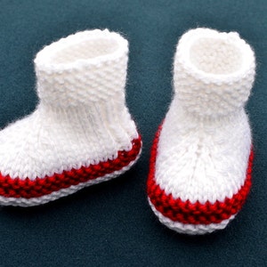 Knitting Pattern Only - Two Colors Simple Baby Booties - Etsy