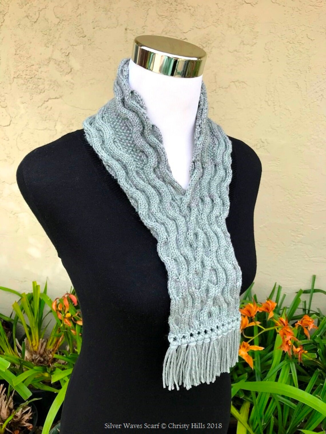 Knitting Pattern Only Silver Waves Scarf - Etsy