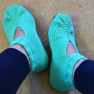 Knitting Pattern Only - Simple Garter Adult Slippers - Etsy