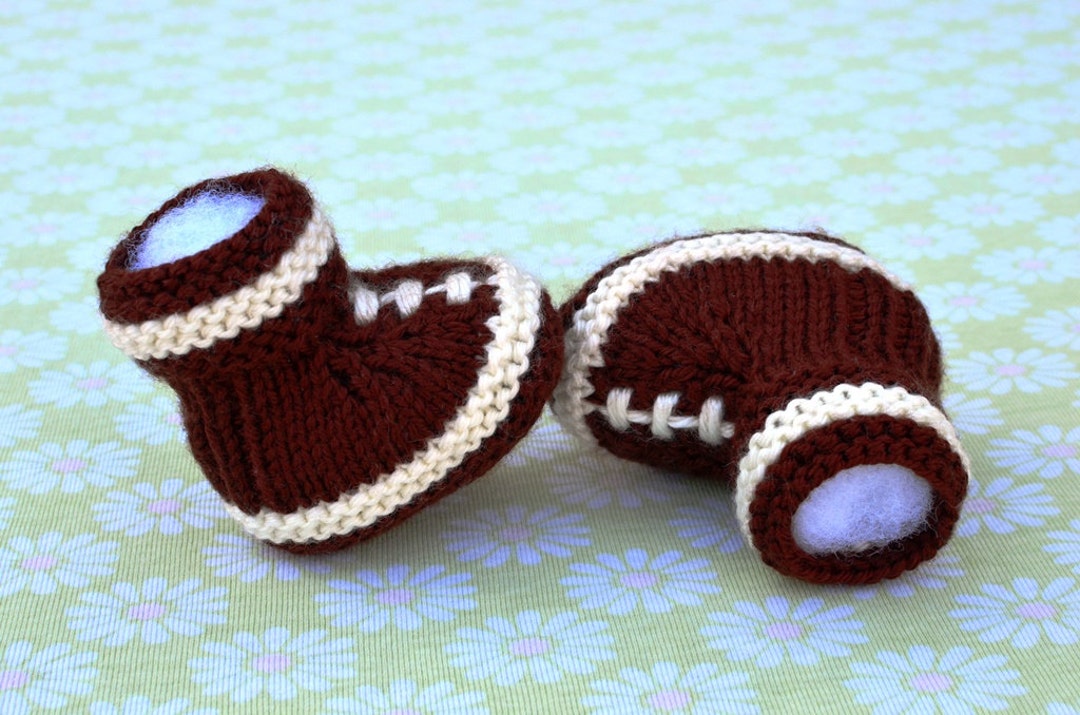 Knitting Pattern Only - Football Baby Booties - Etsy