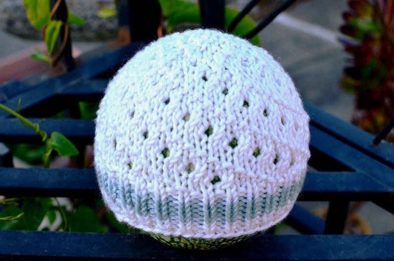 Diagonal Lace Baby Hat Knitting Pattern (PDF Download) - Etsy
