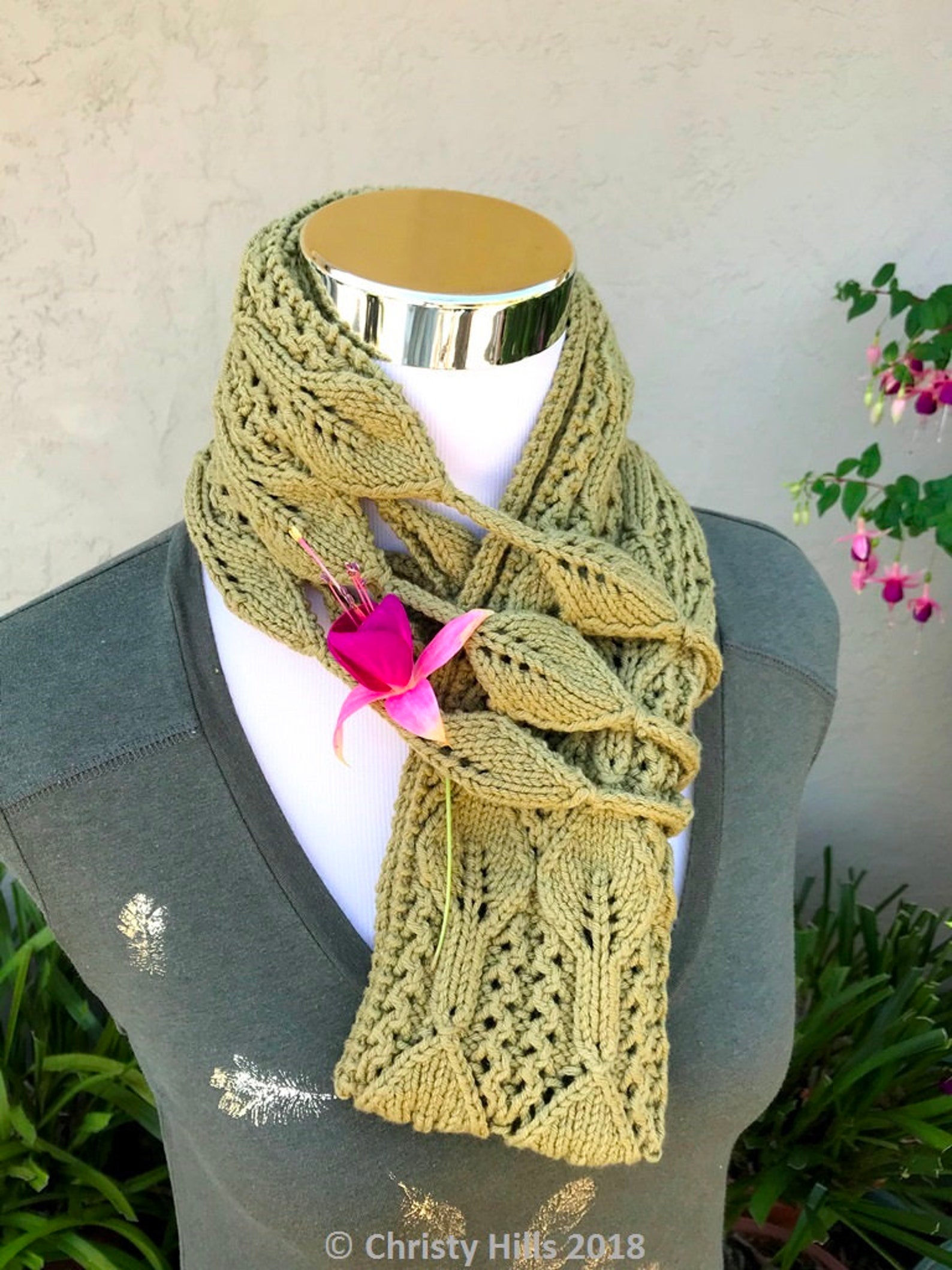 Knitting Pattern Only Leaves Strings Infinity Scarf - Etsy