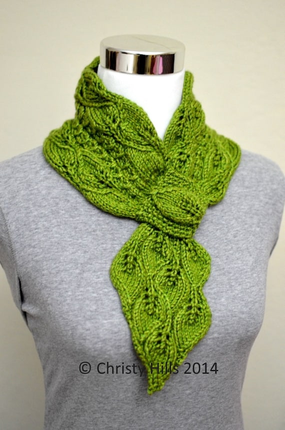 Leaf Scarf Knitting Pattern Lacy Leaves Scarf Knit Knitting Pattern