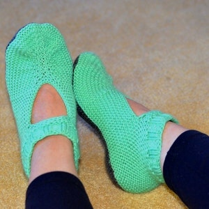 Knitting Pattern Only - Simple Garter Adult Slippers - Etsy