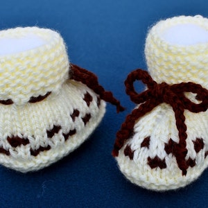 Knitting Pattern Only - Two Colors Checks Baby Booties - Etsy