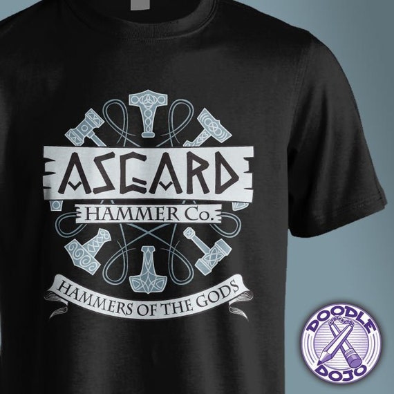 Asgard Hammer Co. Norse Themed T-shirt - Etsy