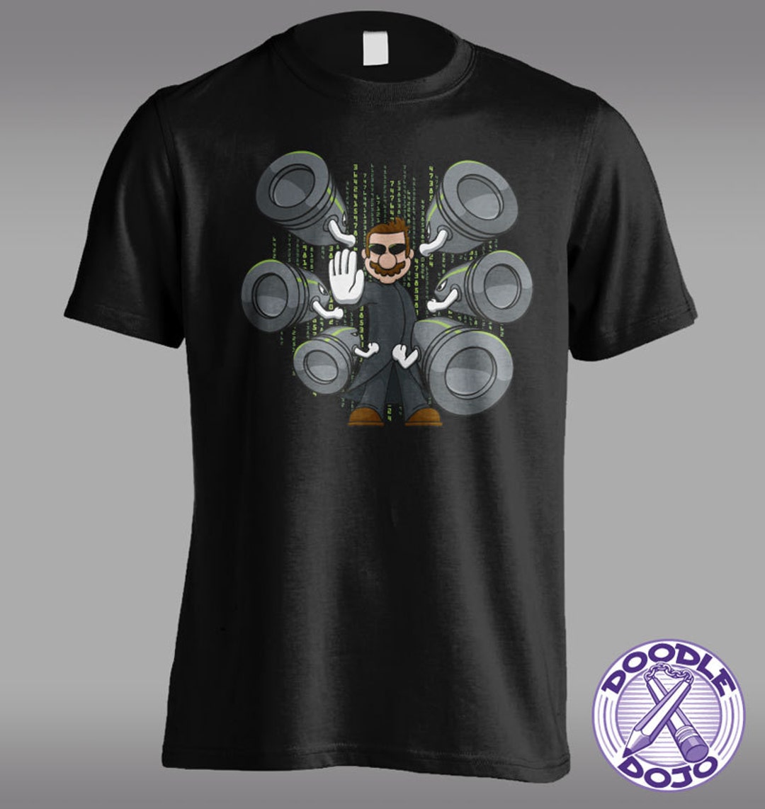 Bullet Time Bill Mario Matrix Mash-up T-shirt - Etsy