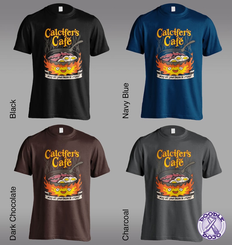 Calcifer's Cafe - Howl's Moving Castle Themed T-shirt - Etsy UK