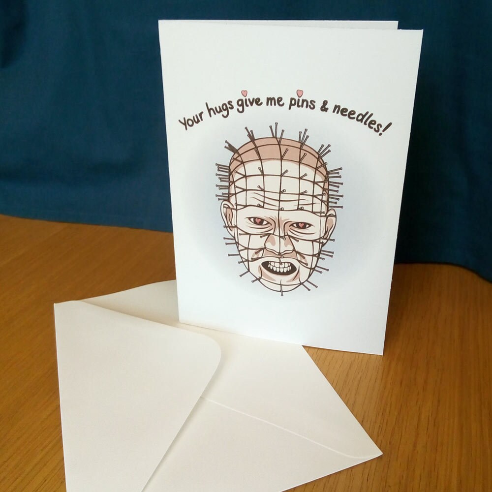 Your Hugs Give Me Pins and Needles Horror Valentine Card - Etsy