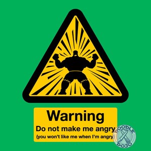 Angry Warning - Funny Superhero Themed T-shirt - Etsy