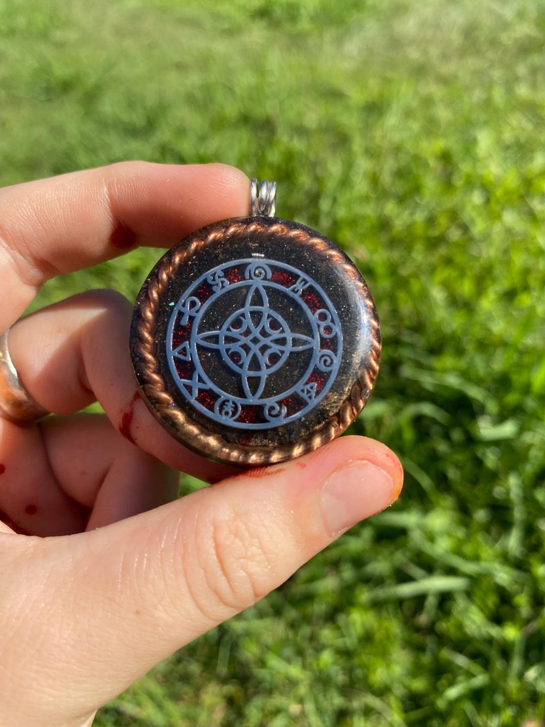Celtic Knot. Orgone Pendant Necklace. Made W Elite Shungite, Lodestone ...