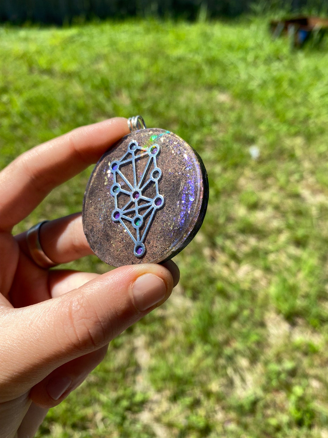 Kabbalah Tree of Life. Orgone Pendant Necklace. Made W Elite Shungite ...