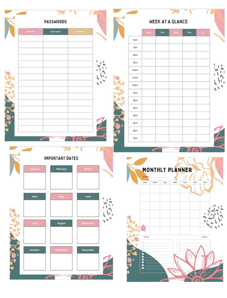 Teacher Planner - Printable - Etsy