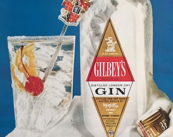 Gilbeys gin | Etsy