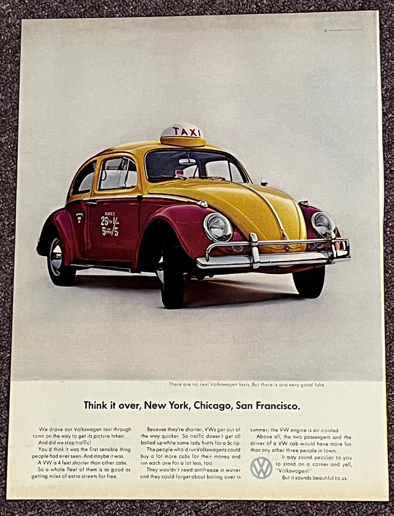 Colorful Volkswagen Ads From the Mid Century! There Are 2 Full Sized ...