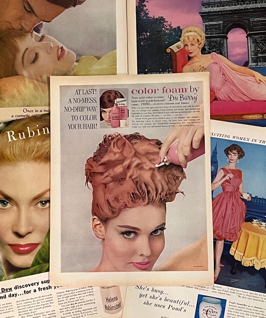 Mid-century Beauty Advertisements!! Five Original Ads From Ponds Cold ...