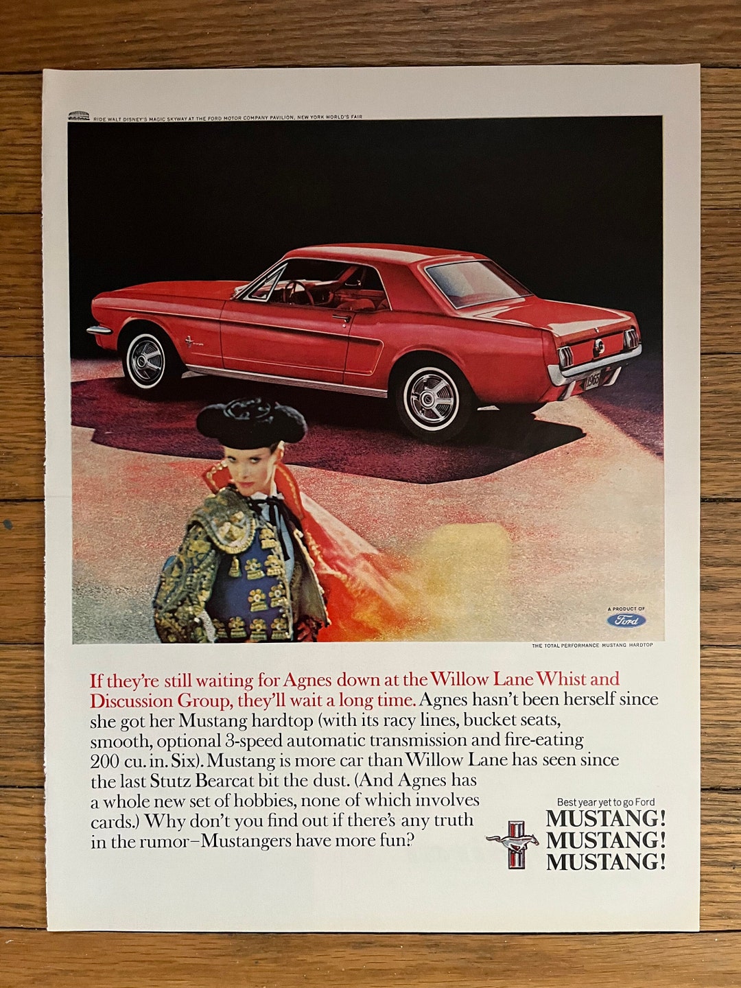 1964 Ford Mustang Original Advertisement, Its First Year and in ...