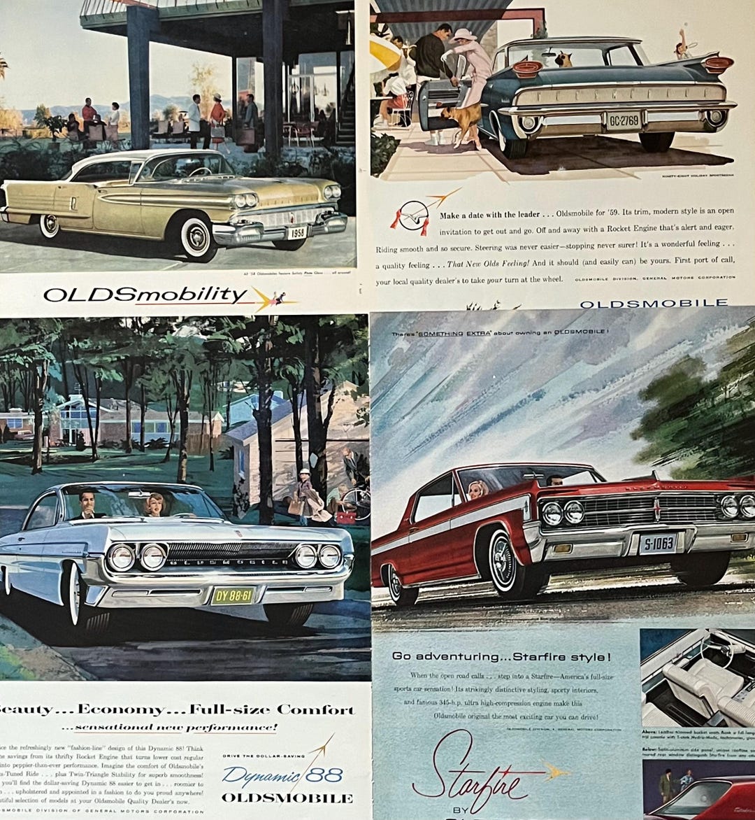 4 Vintage Oldsmobile Ads From 1958-1962. Auto Ephemera - Etsy