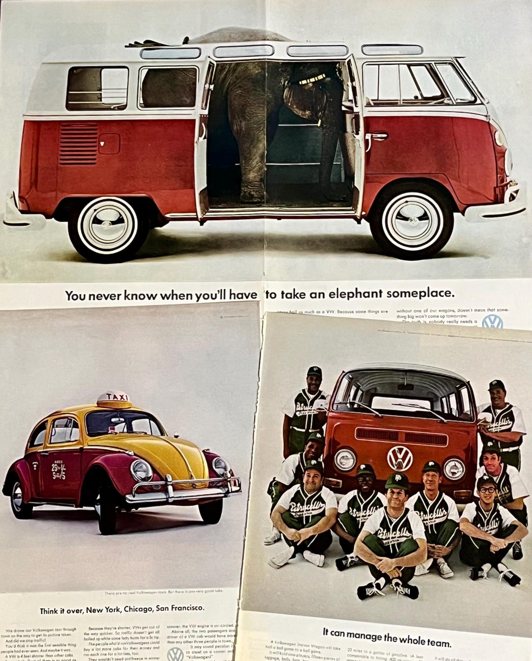 Colorful Volkswagen Ads From the Mid Century! There Are 2 Full Sized ...
