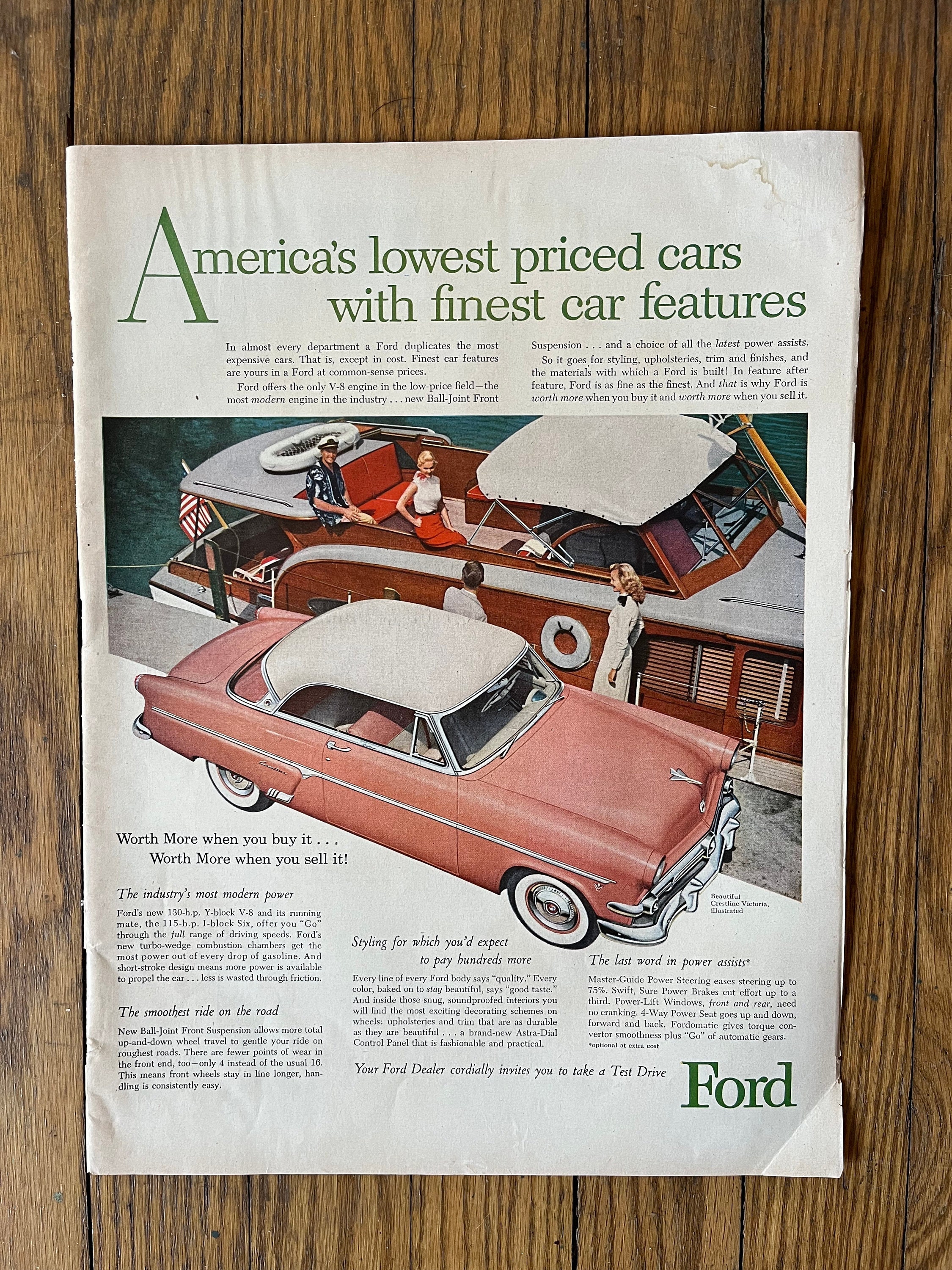 Vintage Ford Car Ads