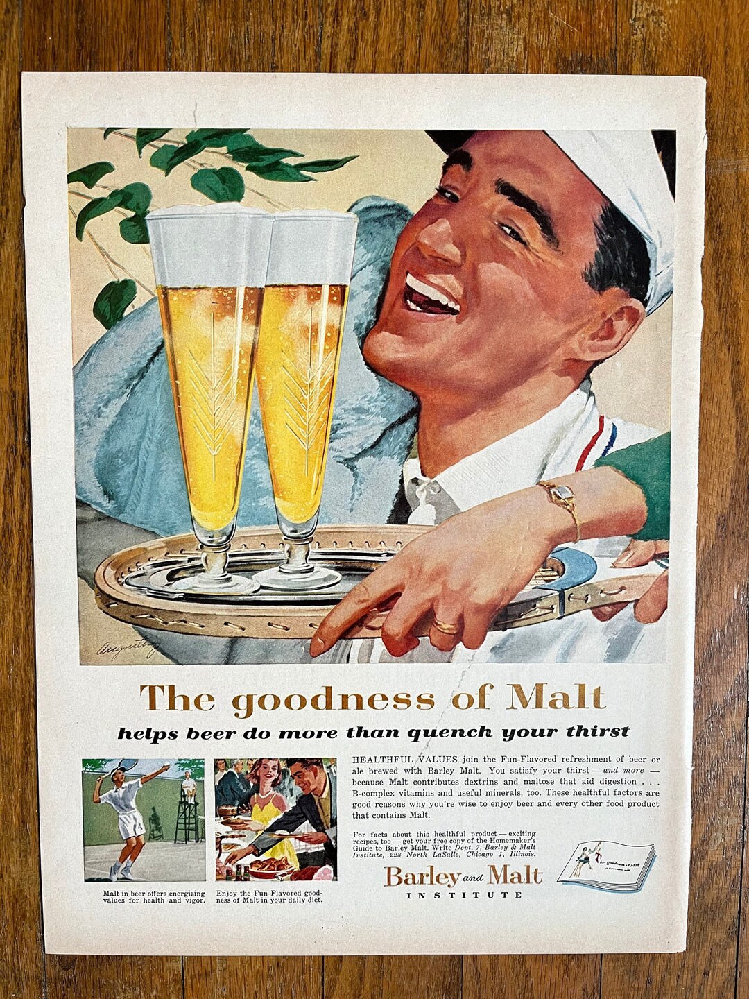 The Goodness of Malt, Original 1959 Advertisement, Quirky Artwork, Beer ...