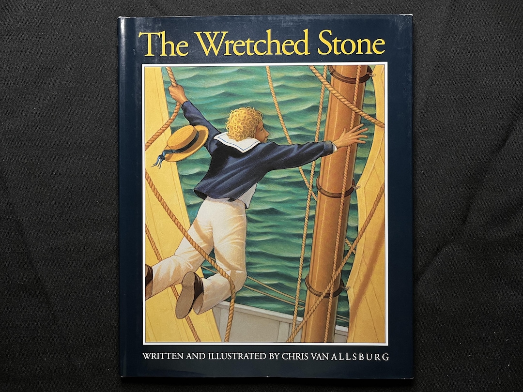 The Wretched Stone, by Chris Van Allsburg, 1991 HB, Houghton Mifflin - Etsy