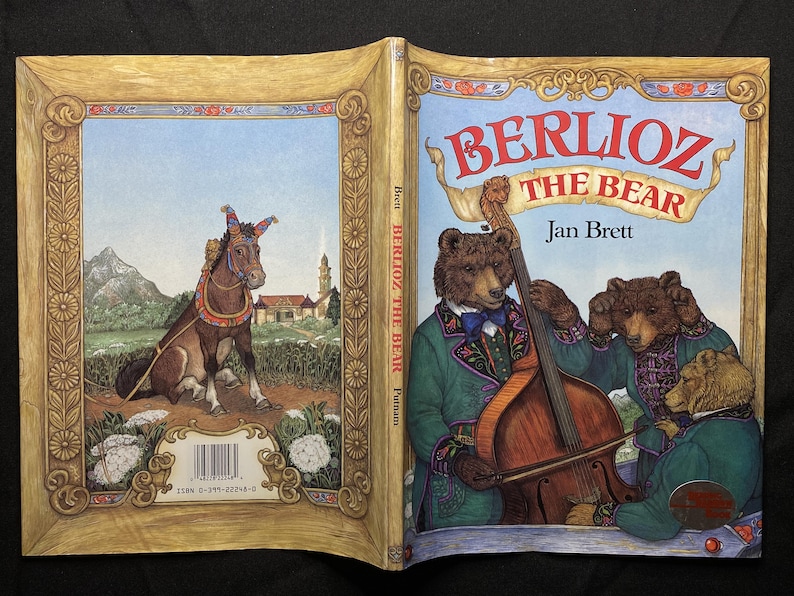 Berlioz the Bear, by Jan Brett, 1991 Hard Cover With Dust Jacket, First ...