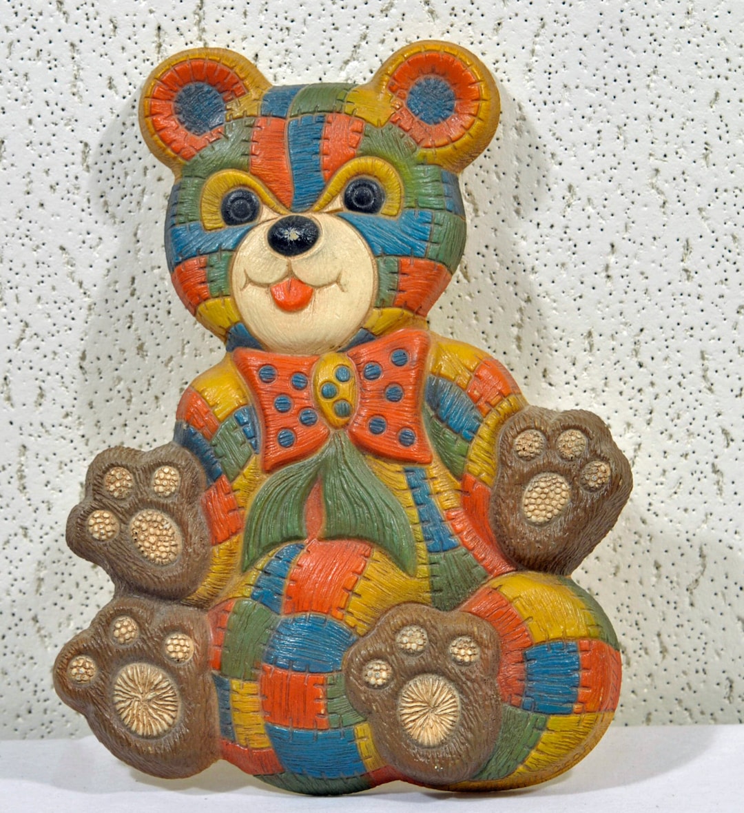 Vintage Nursery Patchwork Bear Wall Decor - Etsy