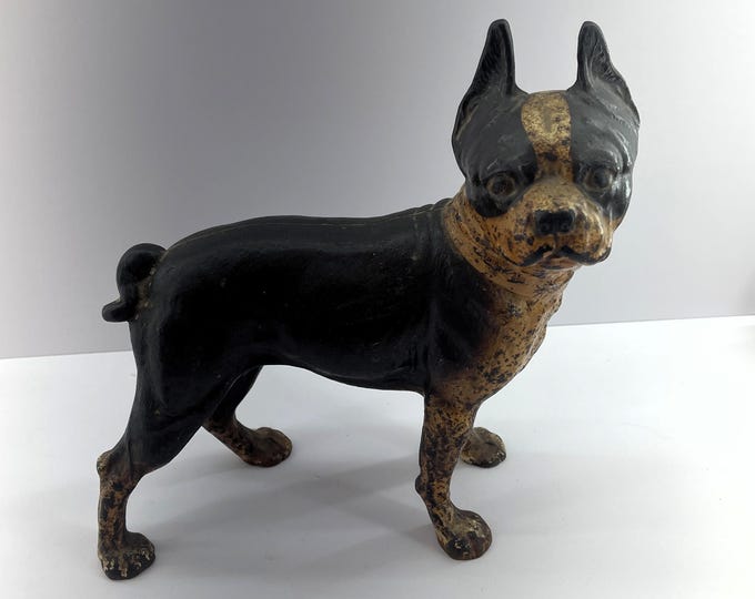 Antique Hubley Cast Iron Boston Terrier Door Stop - Etsy