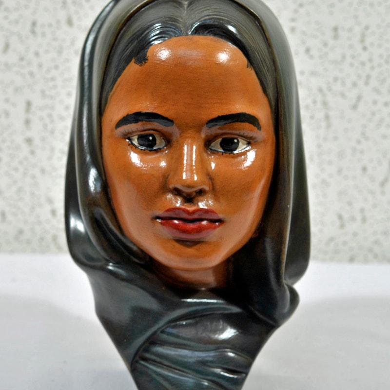 Chalkware Bust - Etsy