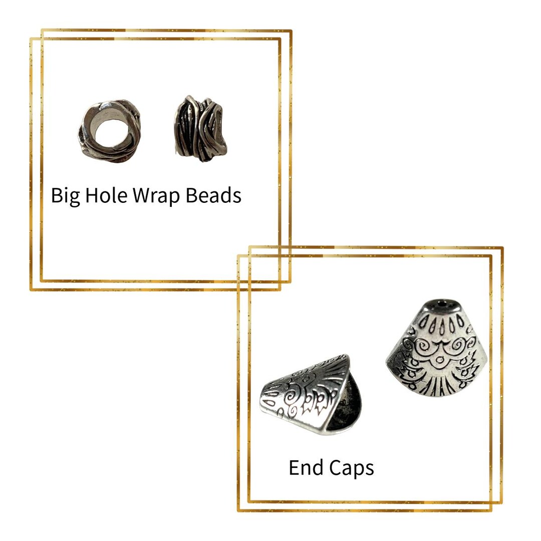 Wrap Beads and End Cap/2pc - Etsy