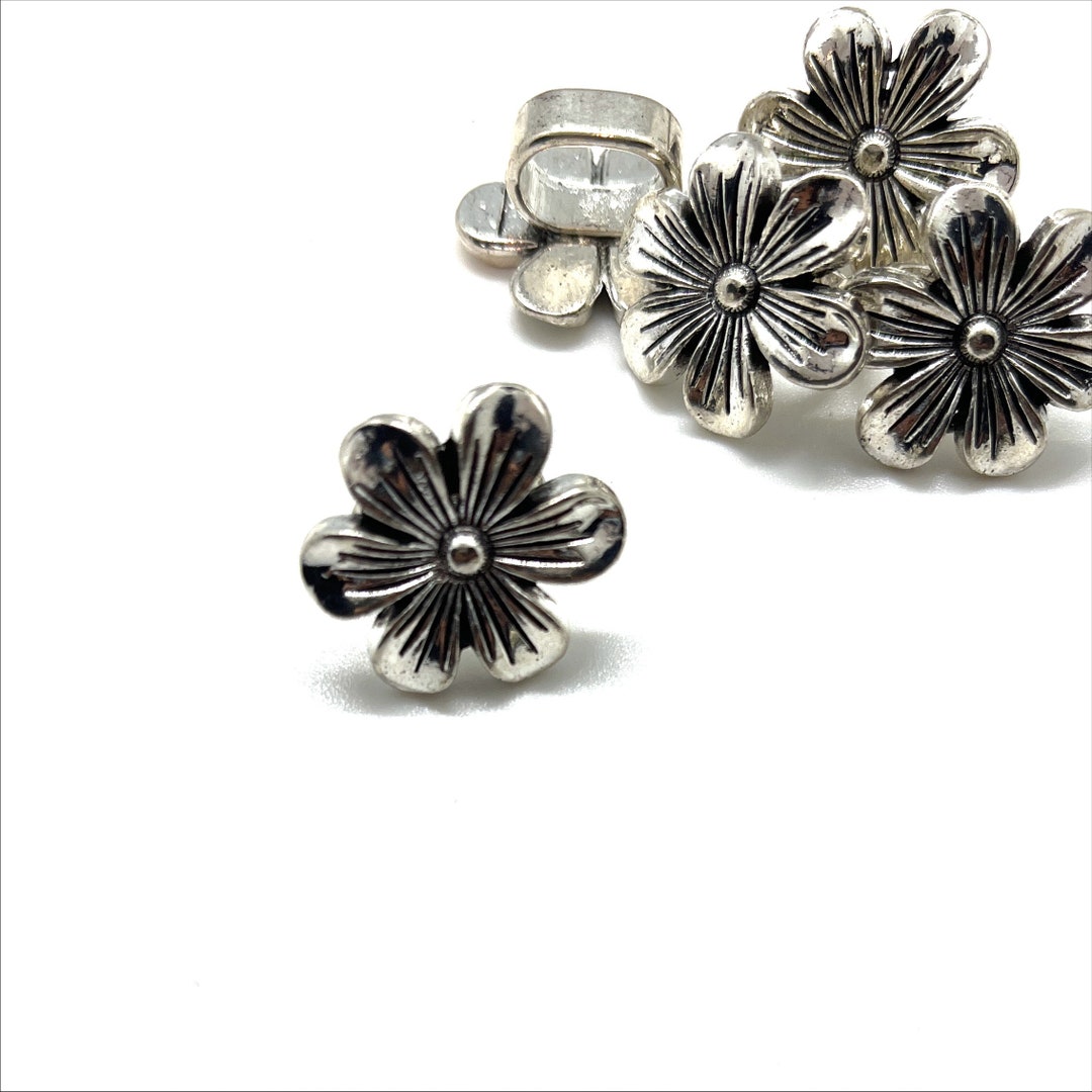Flower Slider Bead 7x10mm Hole/1, 3 or 6 BULK - Etsy