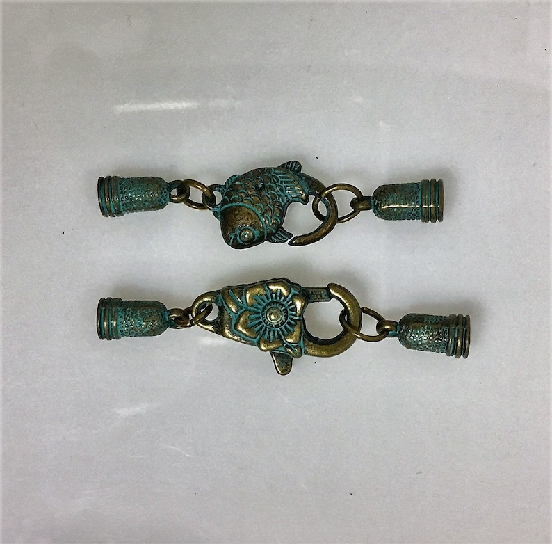End Cap Clasp/ Patina - Etsy