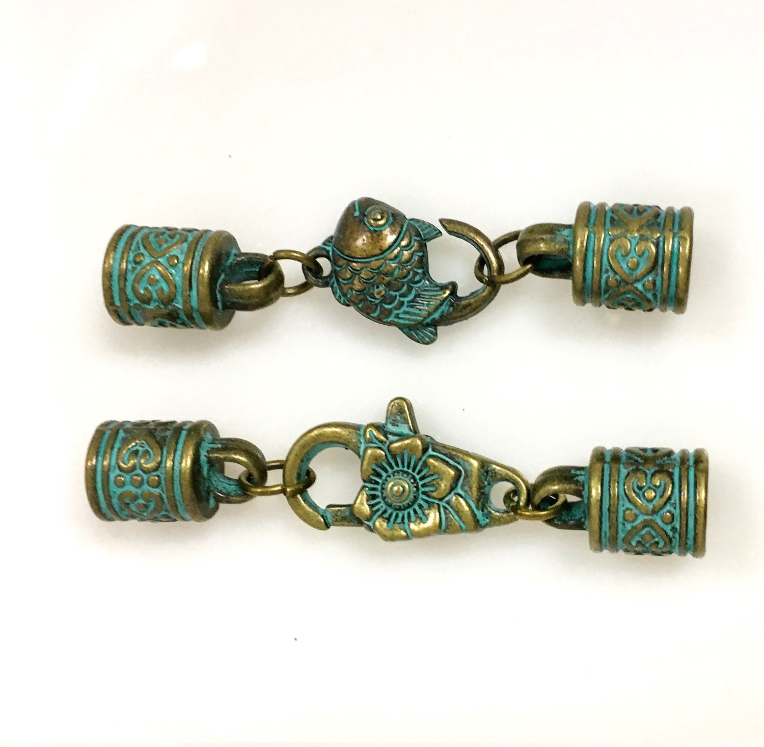 End Cap Clasp/ Patina - Etsy