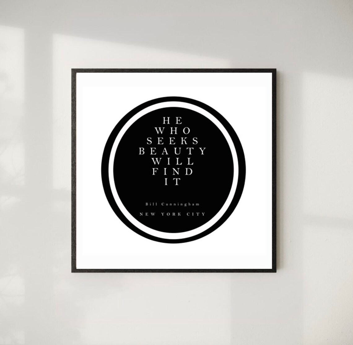 Bill Cunningham New York Times Photographer Quote Digital - Etsy