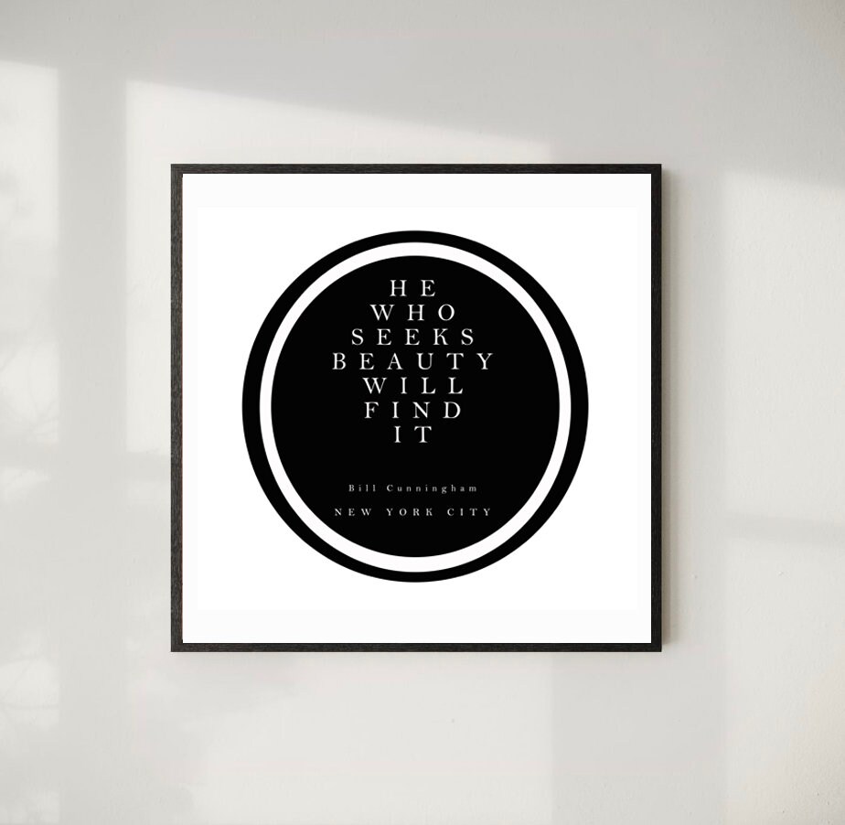 Bill Cunningham New York Times Photographer Quote Digital - Etsy